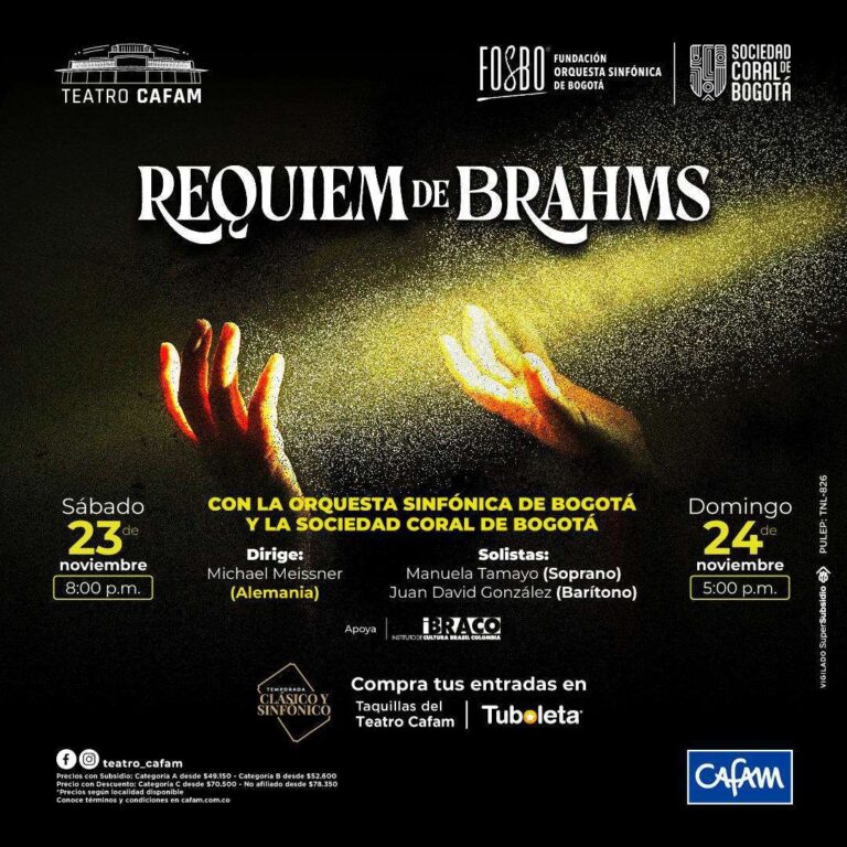 El Réquiem de Brahms llega al Teatro Cafam, un viaje a las ...