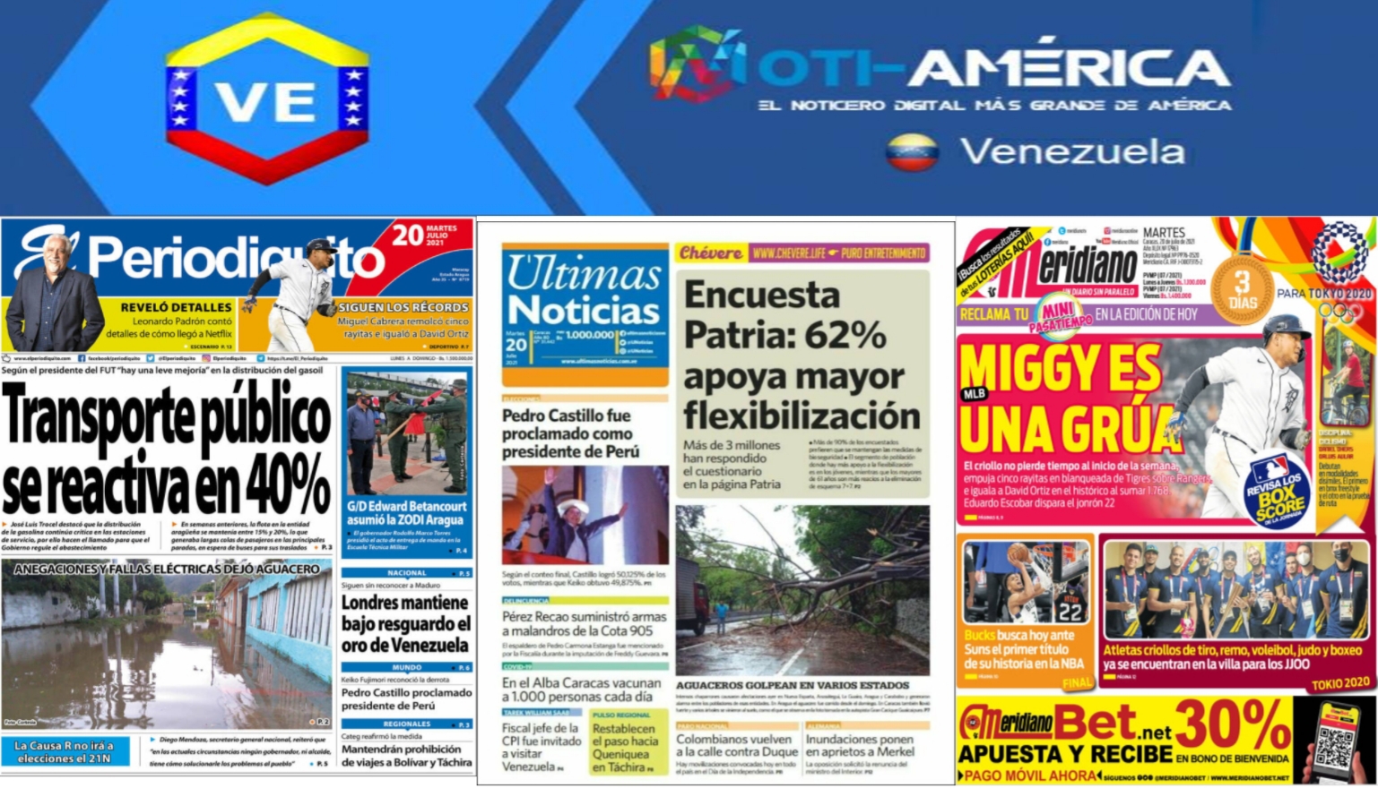 Repasa las portadas de la prensa de #Venezuela #20Jul | Venezuela ...